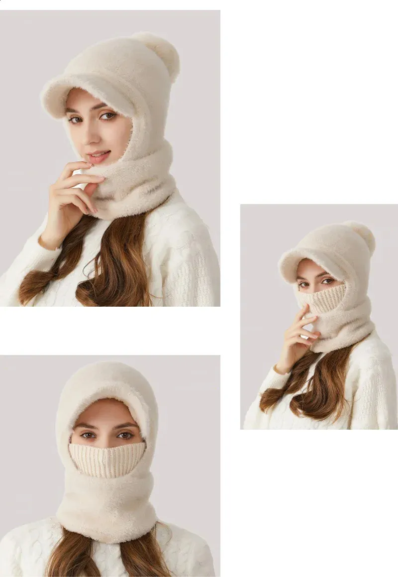 Premium Winter Balaclava Mask: Knitted Wool Hat, Scarf & Face Cover ...
