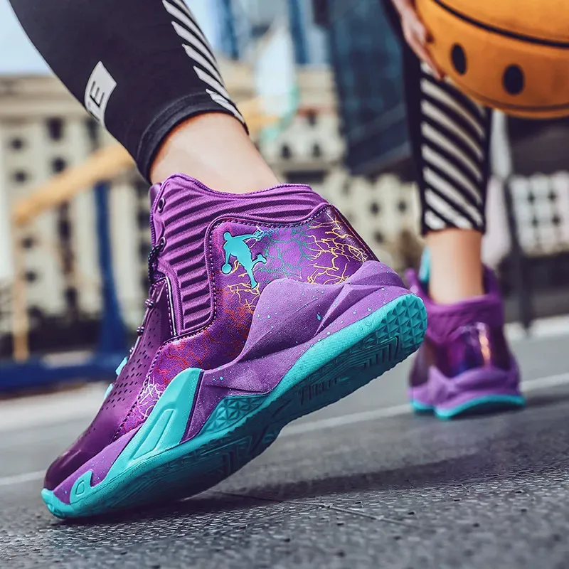 Purple Basketball Shoes Outfit