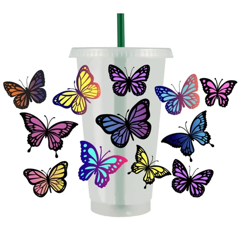 Customizable Tumbler Cups: UV DTF Wrap Transfer Stickers for 24oz Venti ...