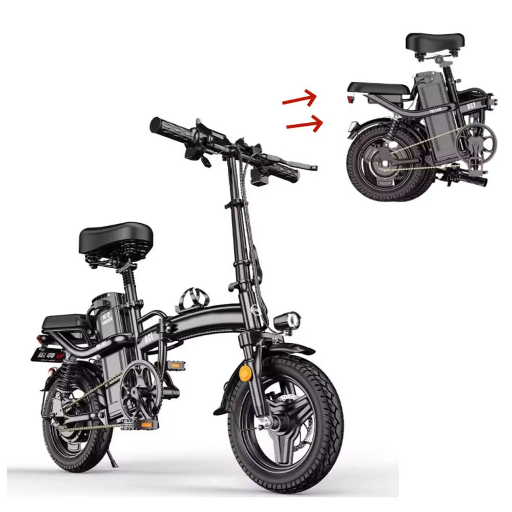 RTS Mini Folding Bicycle, 400W 48V 14 Inch City Foldable Electric Bike, Cheap Adult Battery ...