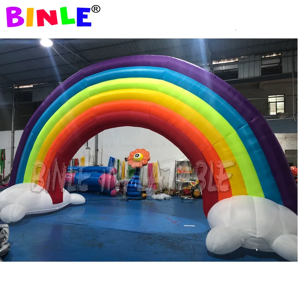 10m 32.8ft Wide Colorful Inflatable Rainbow Arch with Blower for ...