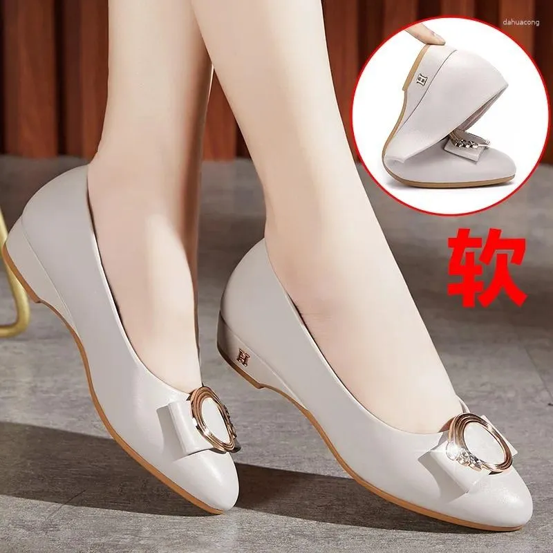 Casual Spring Fashion Women's Ballet Flats with Metal Buckle, Soft ...