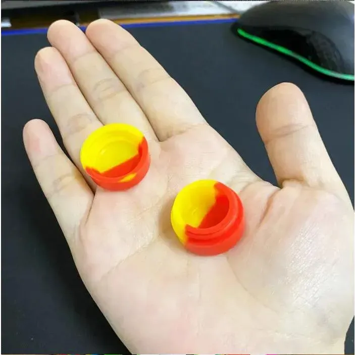 2ml Mini Round Silicone Packing Bottles Non-Stick Oil Wax Jar Dab ...