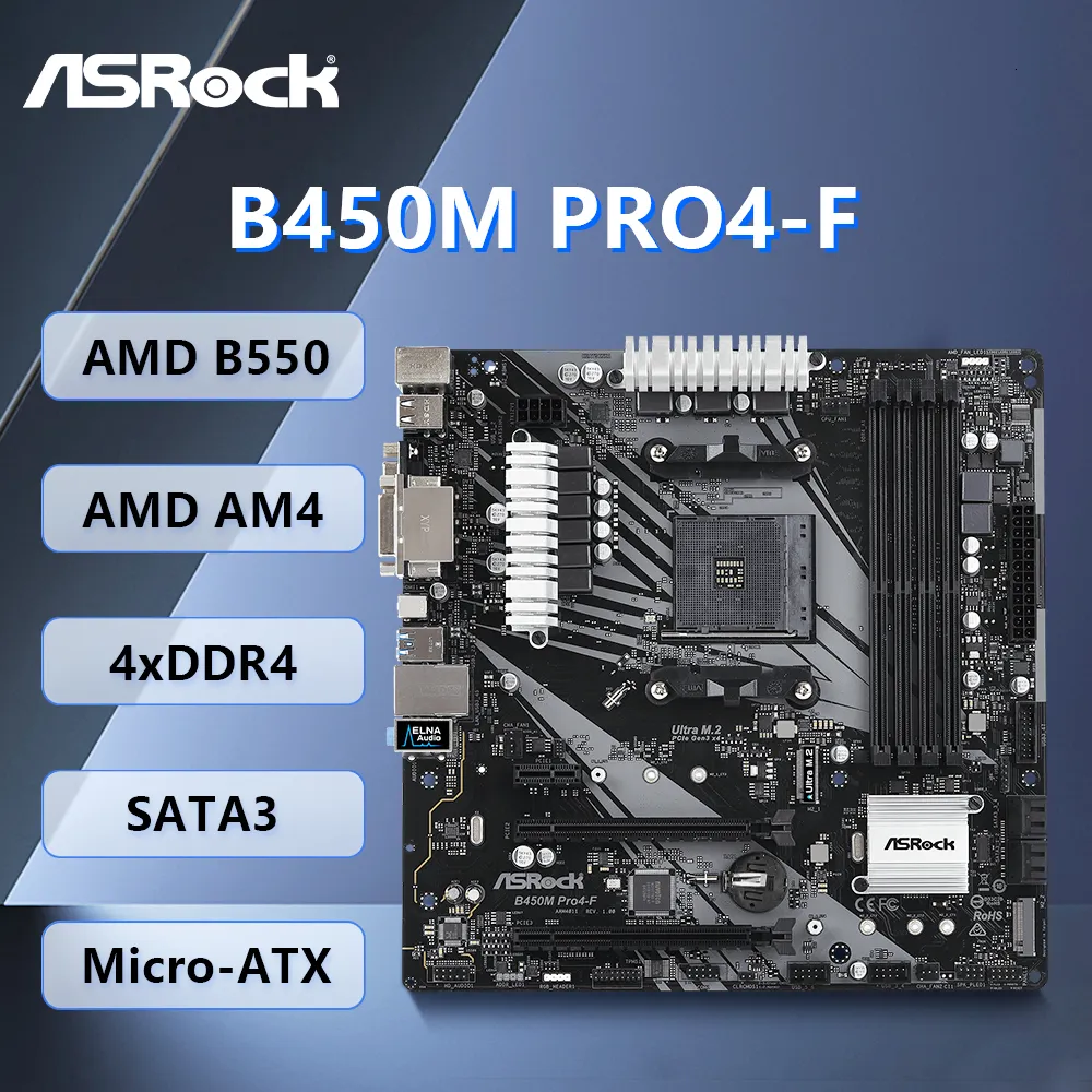 MSI B450M Pro4 F Motherboard AMD B450 Chipset Socket AM4 For Ryzen 7 ...