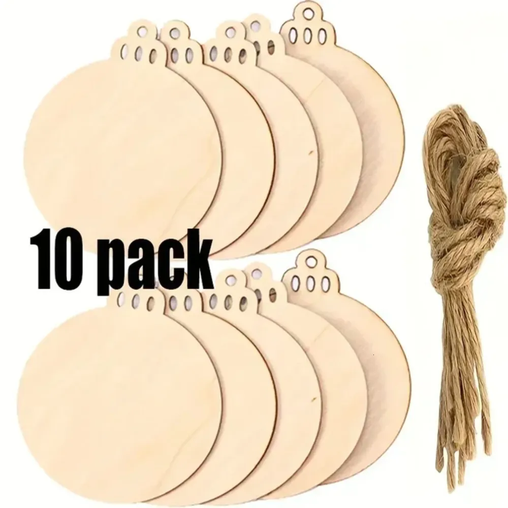 DIY Christmas Ornaments: 10 Round Wooden Craft Boards for Painting ...
