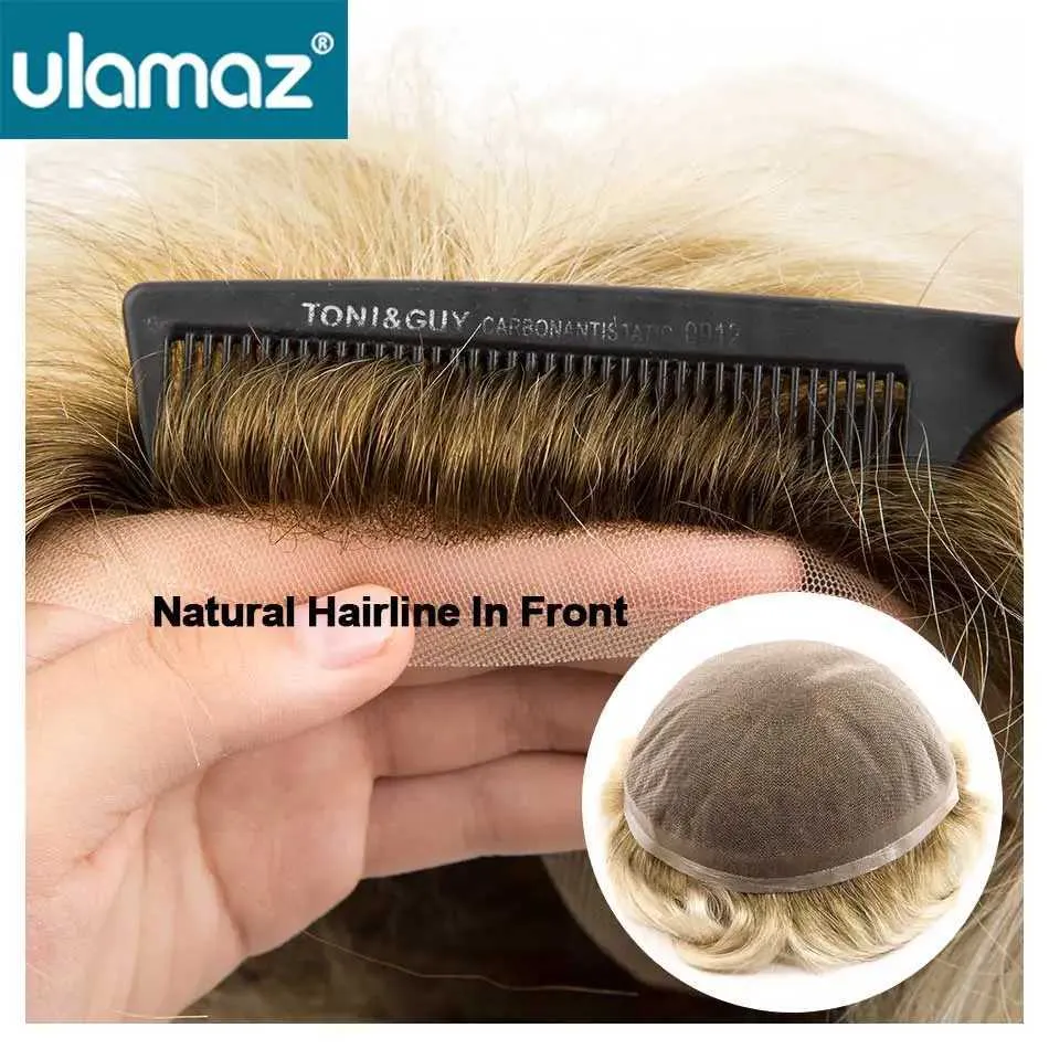 Premium Human Hair Lace Wig for Men - Full Lace System, Natural Look ...