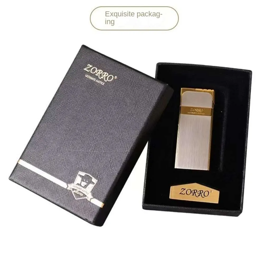 New Zorro Slim Portable Compact Butane Lighter, One Touch Ignition ...