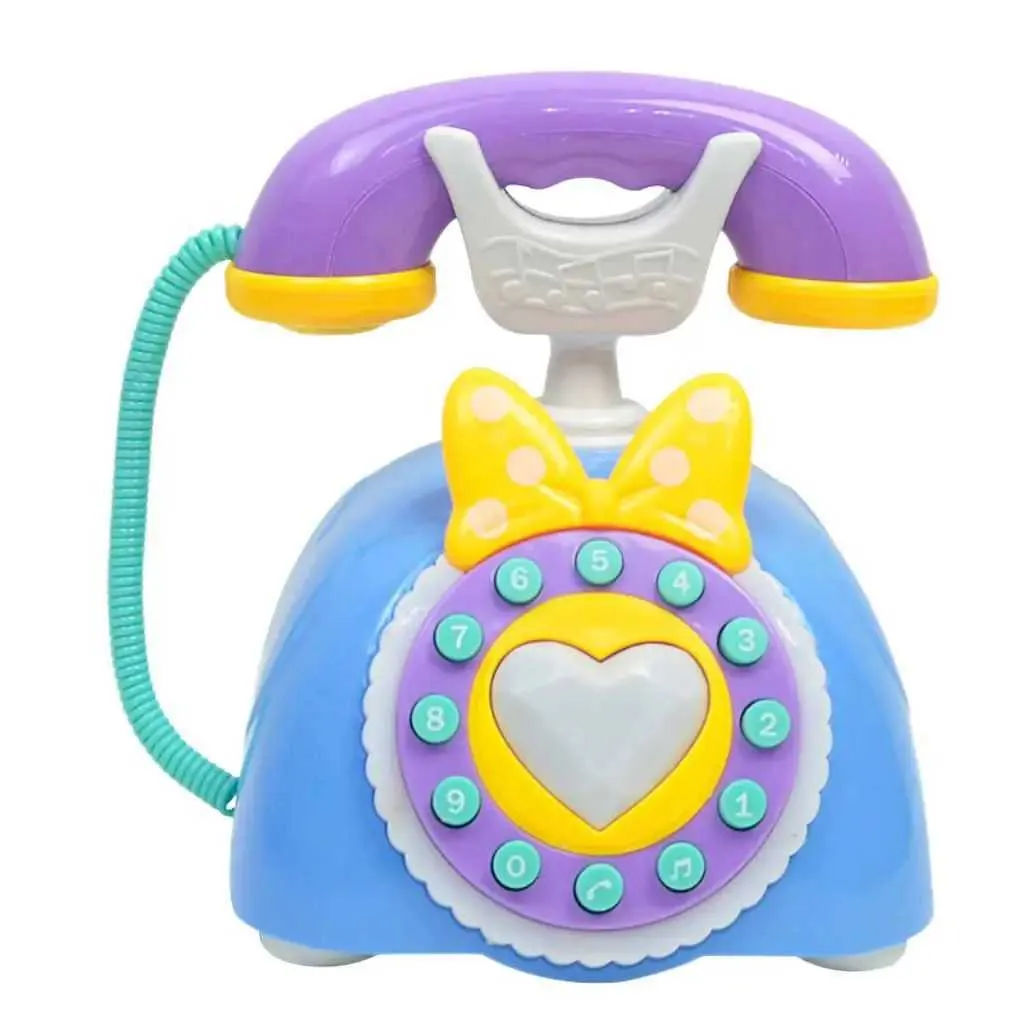 Plastic Electronic Vintage Telephone Landline Toy Phone for Kids Ages 2 ...