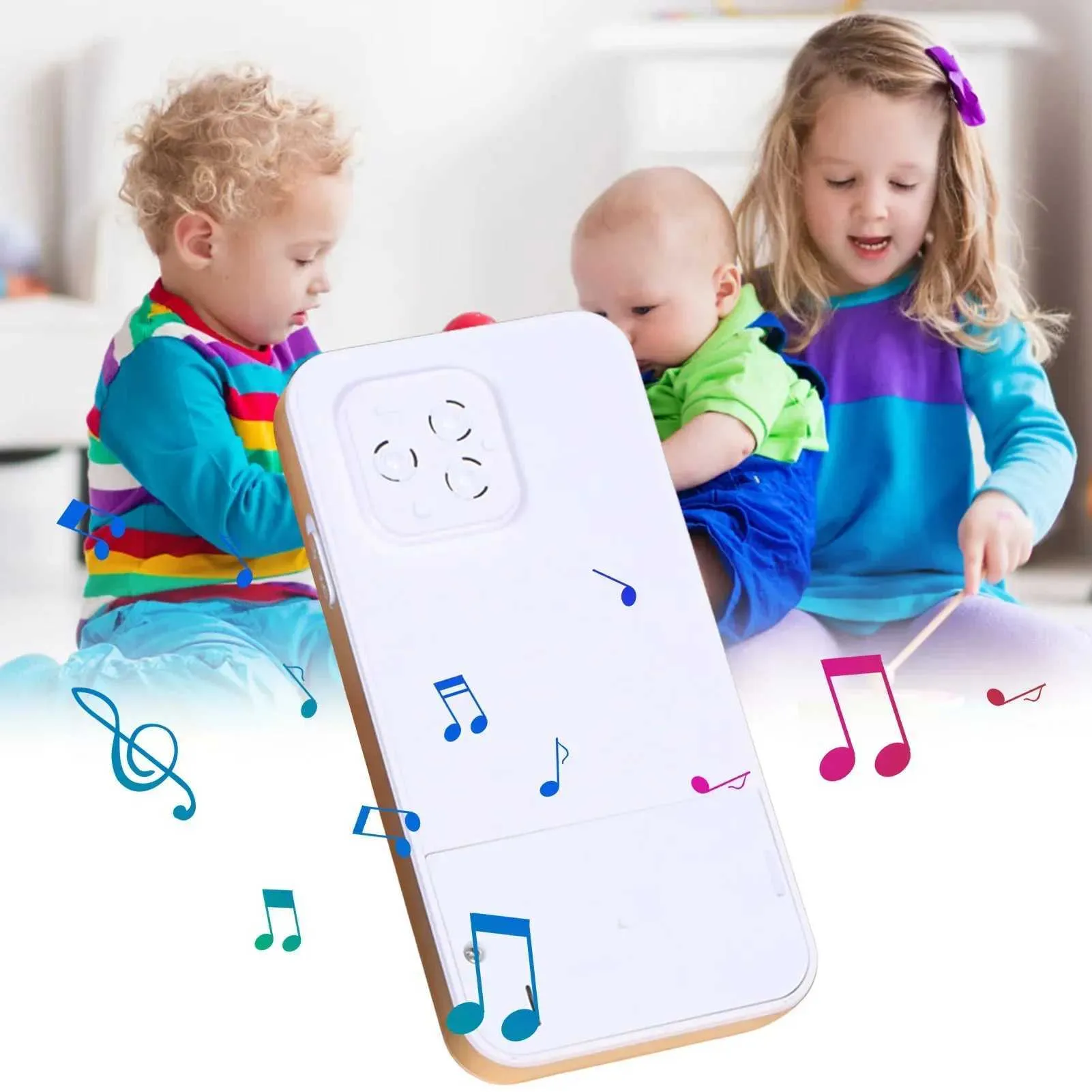 Fake Phone Kids Play House Toys Simulation Music Touch Screen Cell ...