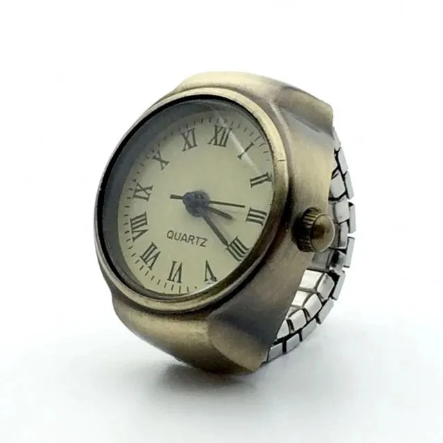 Vintage Punk Finger Watch With Elastic Strap And Retro Roman Quartz ...