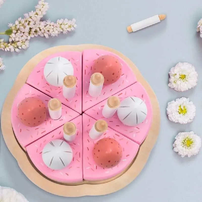 W241119 Wooden Play Strawberry Birthday Cake Toy ... From Innovation ...