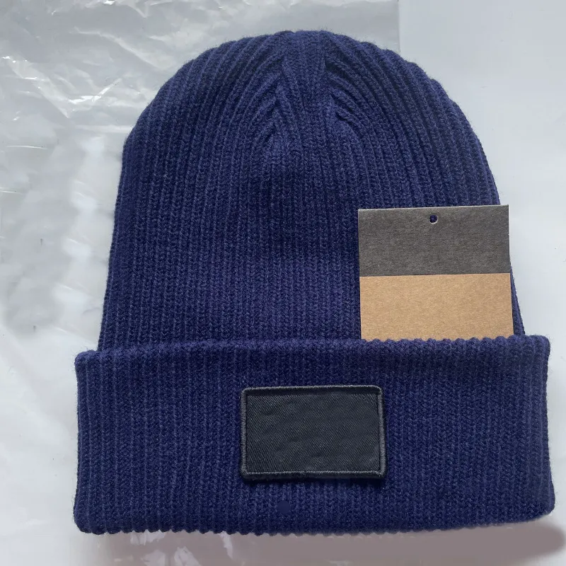 High Quality Designer Skull Cap Navy Blue Beanie With Embroidered ...