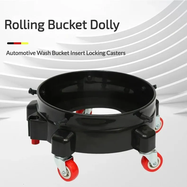 Removable Rolling Bucket Dolly With 360° Swivel Casters And Storage ...