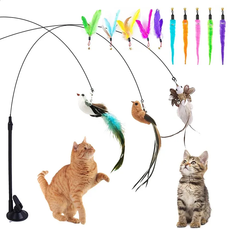 DHgate.com:Interactive Cat Wand Toy with Suction Cup - Hand-Free Play ...