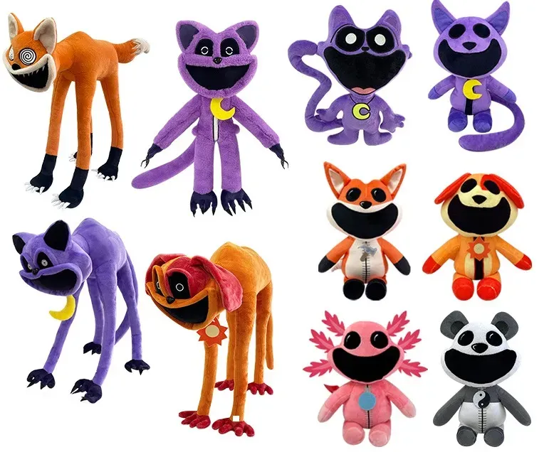 Smiling Critters Terrifying Smile Big Mouthed Animal Series Purple Cat ...