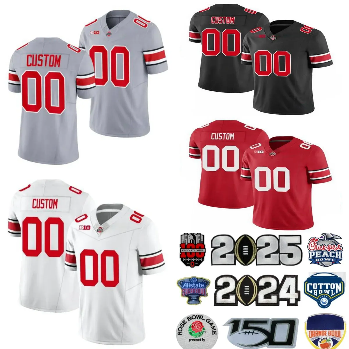 DHgate.com:Custom Ohio State Buckeyes Football Jerseys - S-6XL, 4 ...