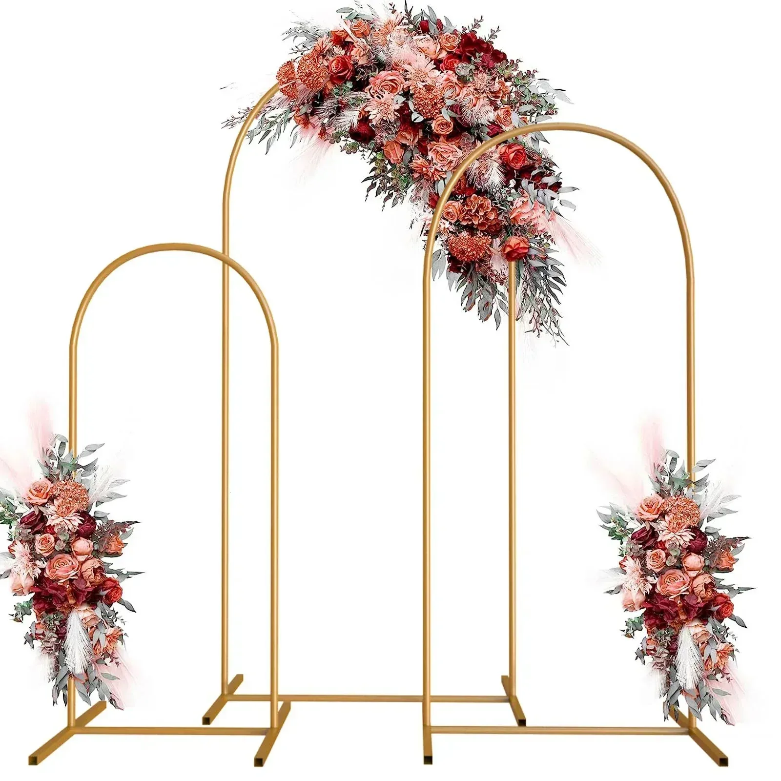 Balloon Flower Backdrop Snughome 2-Pack Arch Backdrop Stand - Gold ...