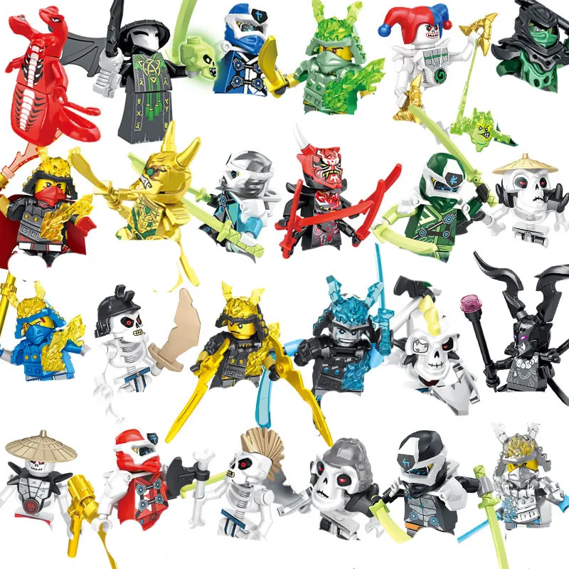 Ninja Masters Of Spinjitzu Building Blocks Kids Educational Mini Action ...