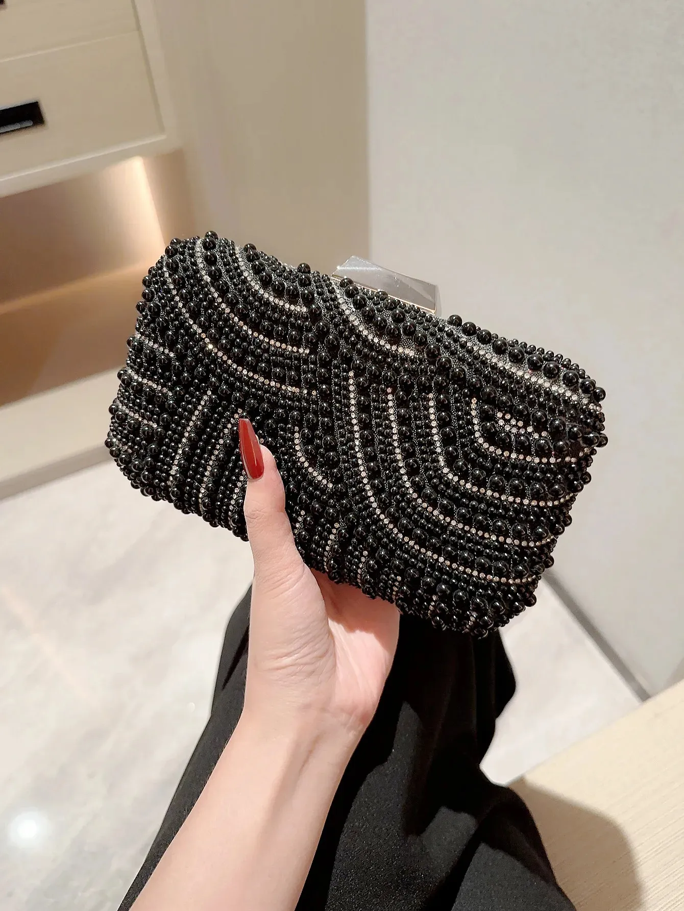 Womens Retro Pearl Evening Bag Box Clutch For... From Totelove, $22.87 ...
