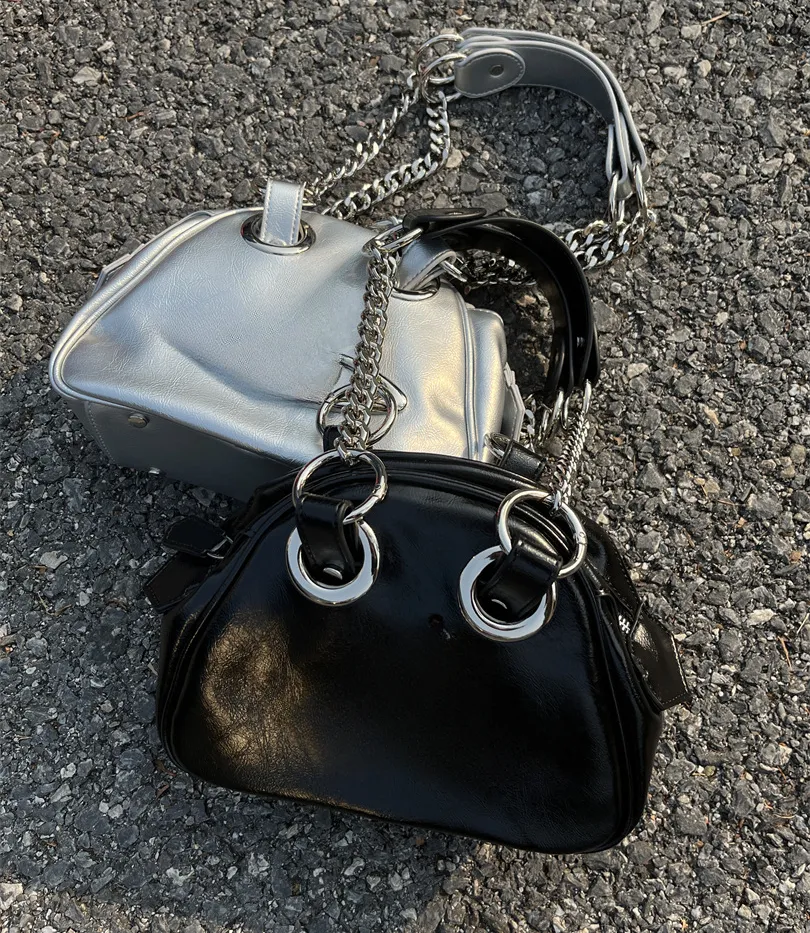 Crocodile Pattern Shoulder Bag: Stylish Bowling Bag with Saturn ...