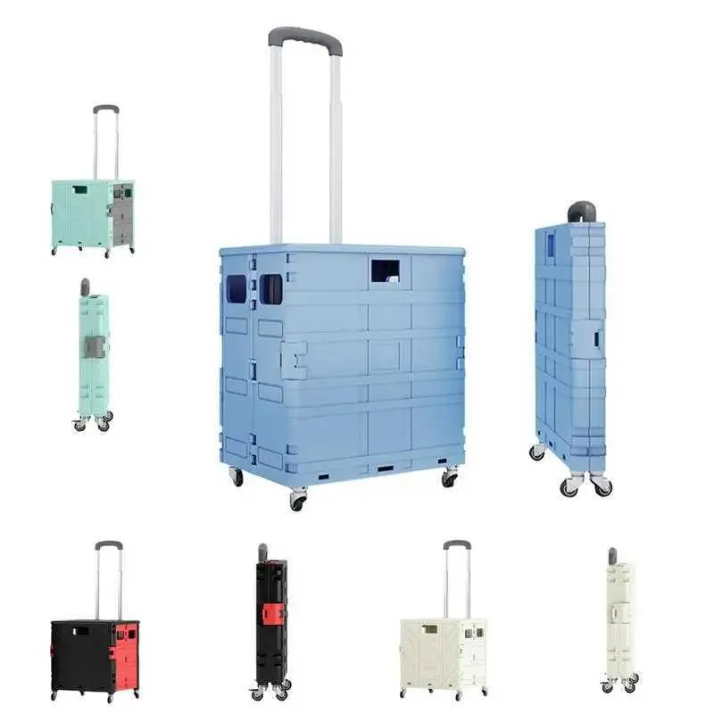 Foldable Handcart Portable Supermarket Shopping Cart With Folding ...