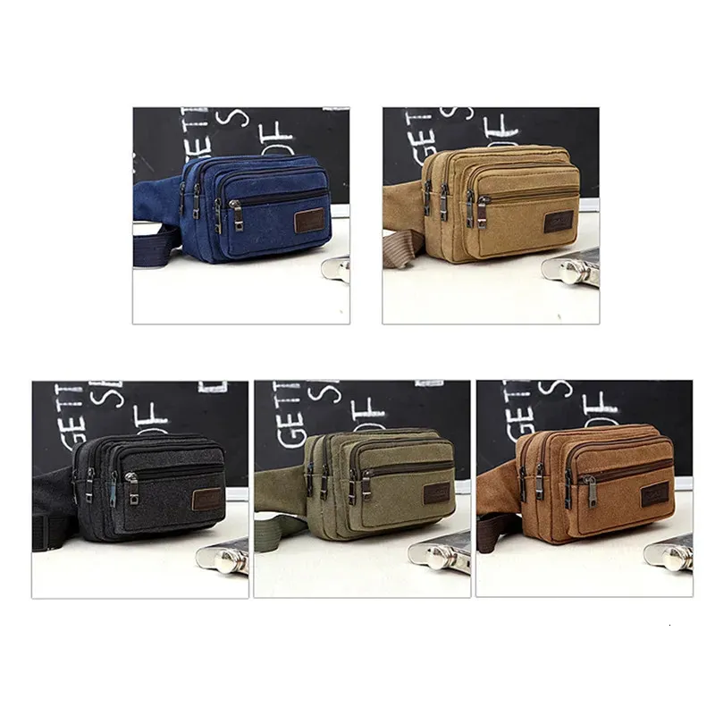 Premium Quality Canvas Sport Waist Bag for Men - Durable, High-Capacity ...