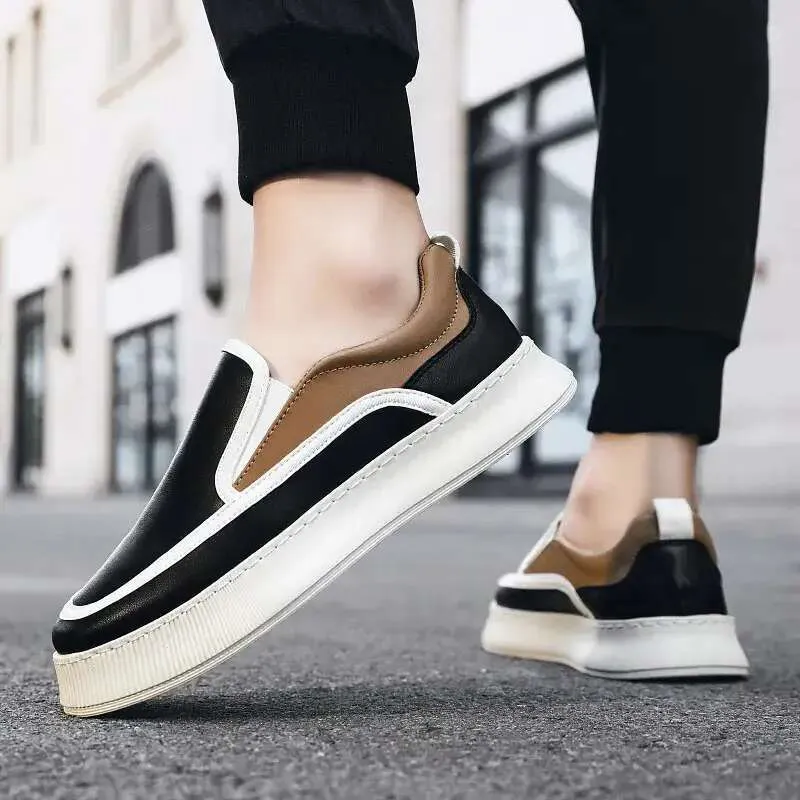 New Leather Trainers: Anti-Slip Platform Loafers for Men - Shop Now ...