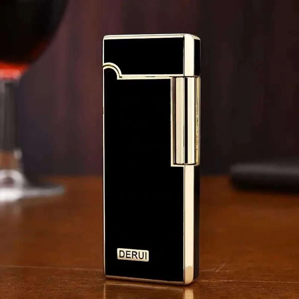 DHgate.com:Derui Ultra-Thin Metal Windproof Lighter, Refillable Butane ...