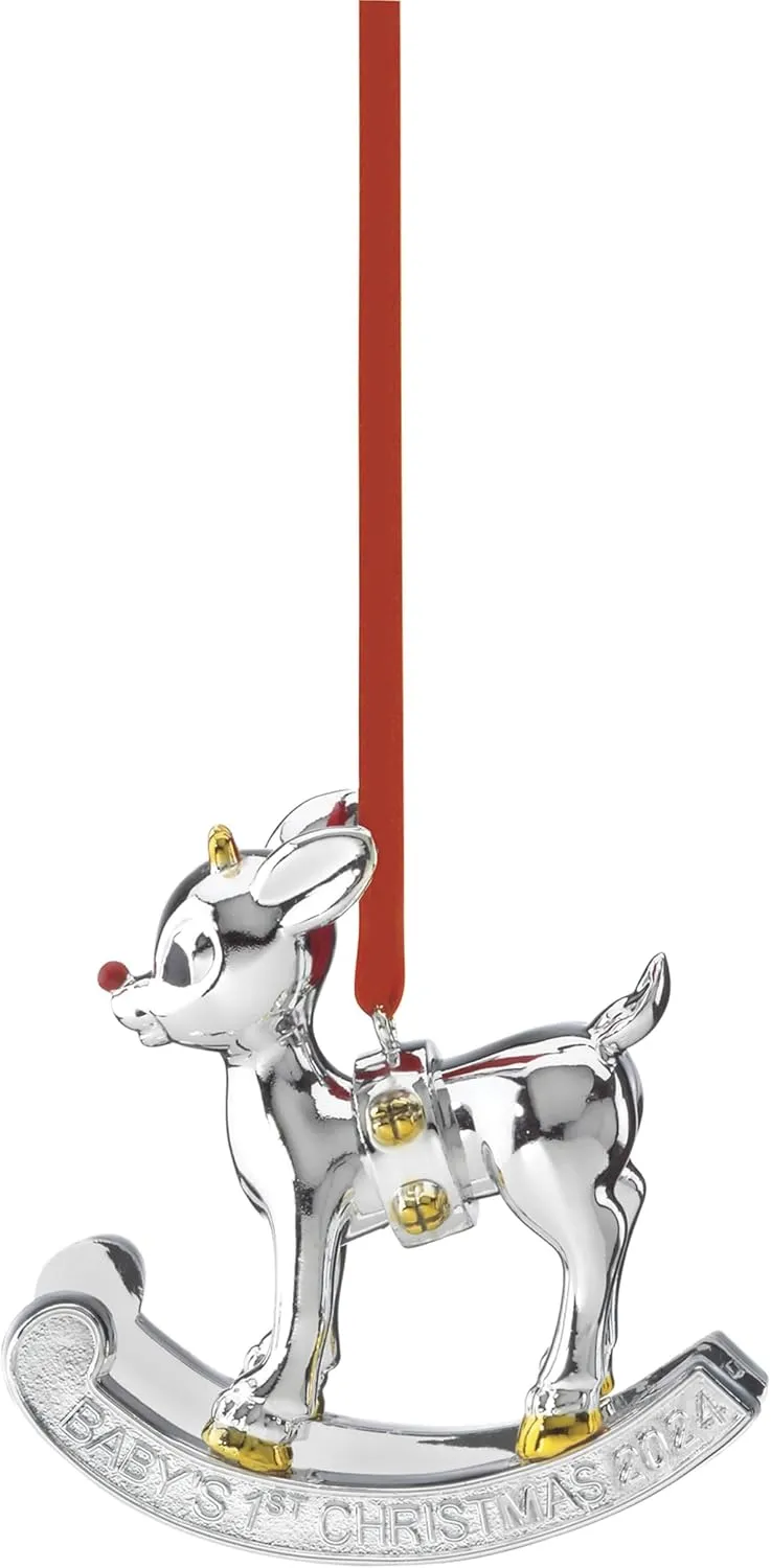 Baby's First Christmas Ornament - Rudolph Keepsake, Personalized ...