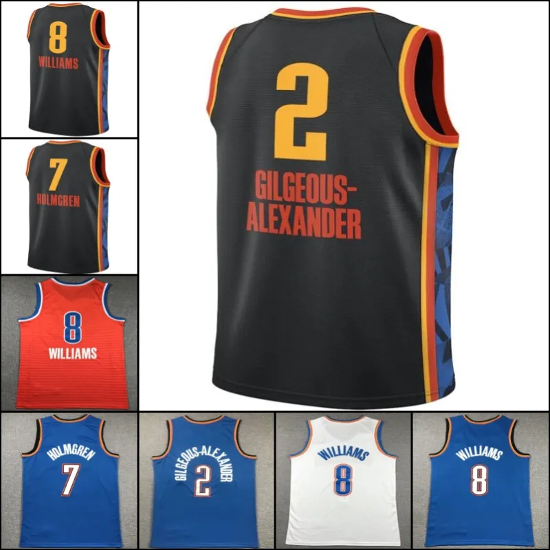 Men's Basketball Tees: Shai Gilgeous Alexander #2, Jalen Williams #8 ...