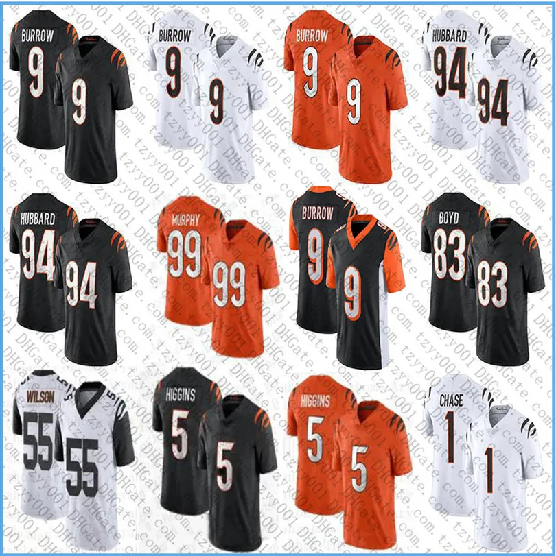 9 Joe Burrow Jamarr Chase Tee Higgins Jerseys De Fútbol Tyler Boyd Cam ...