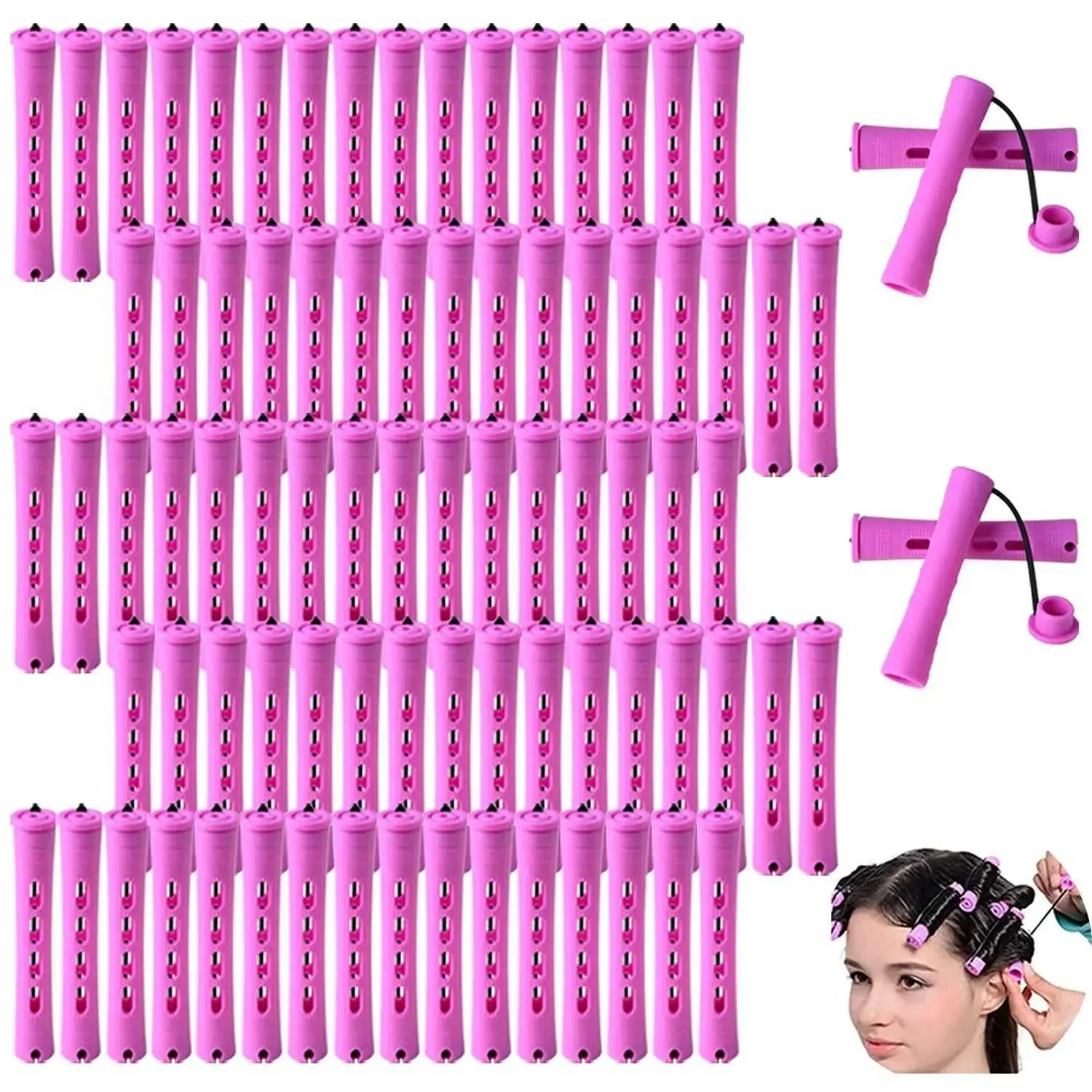 Short Hair Curlers: Achieve Tight Curls & Waves Easily! Heatless Perm ...