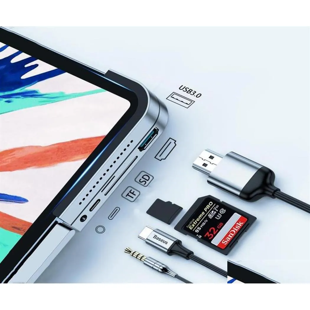 DHgate.com:Type-C Hub: 7-in-1 USB Hub, Corner Docking Station for PC ...