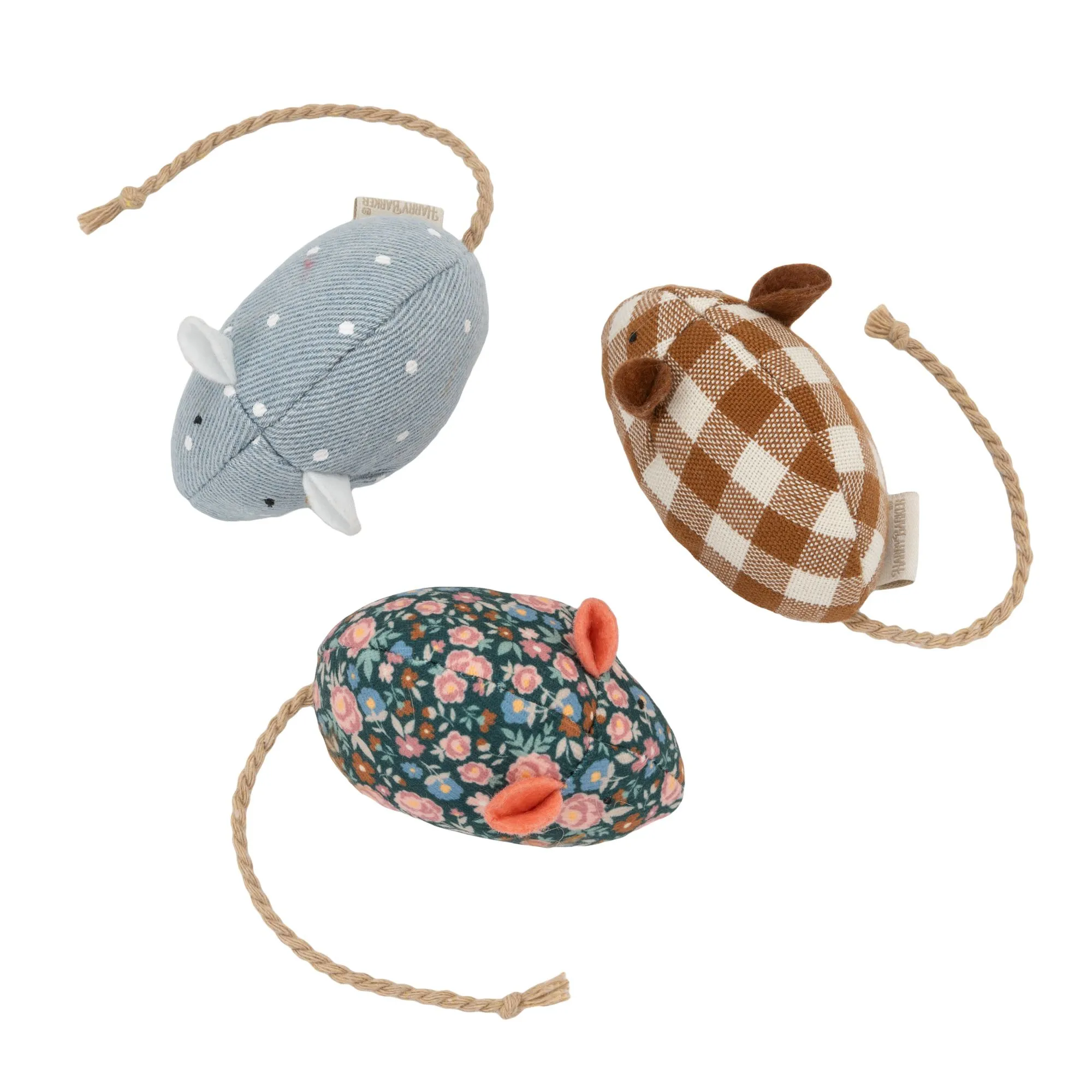 Catnip Filled Plush Floral Mice Toys - 3 Pack - Interactive Play for ...