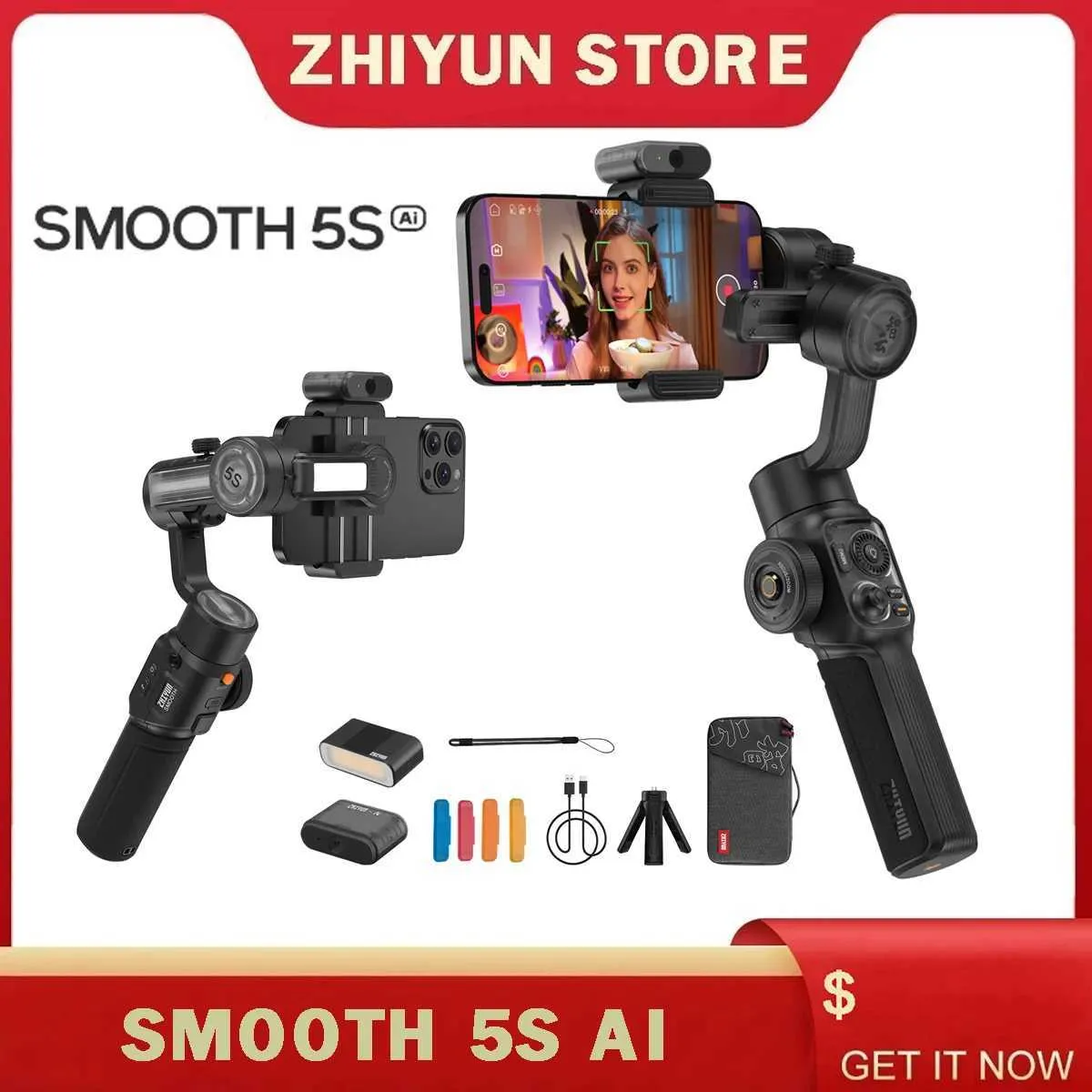 Zhiyun Smooth 5S AI 5s Imorden Camera Stabilizer 3 Axis Universal Joint ...