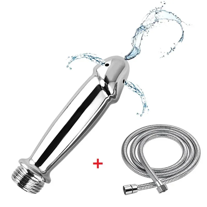 Metal Steel Douche Enema insulin syringes with Anal Shower Head Beads ...