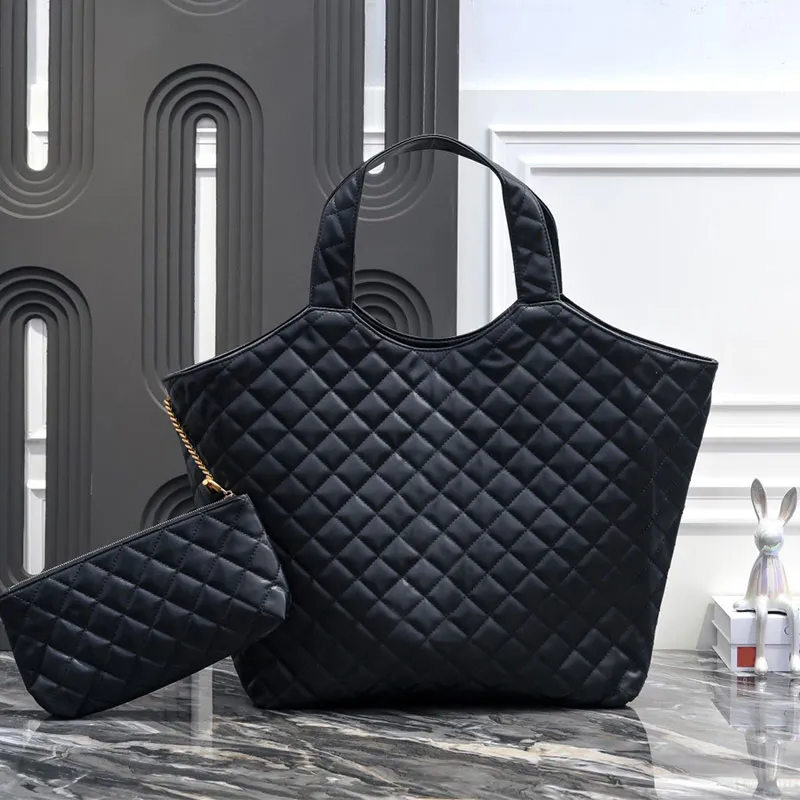 Designer Tote Bag Large Capacity Cowhide Leather Handbag With Shoulder ...