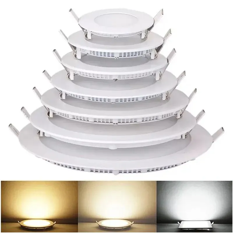Downlights Empotrables LED Regulables: Panel De Luz LED Súper Delgado ...