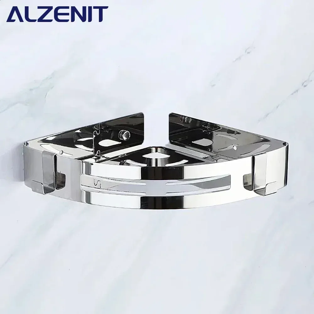 304 Stainless Steel Bathroom Corner Rack Daraz With Aluminum Shampoo ...