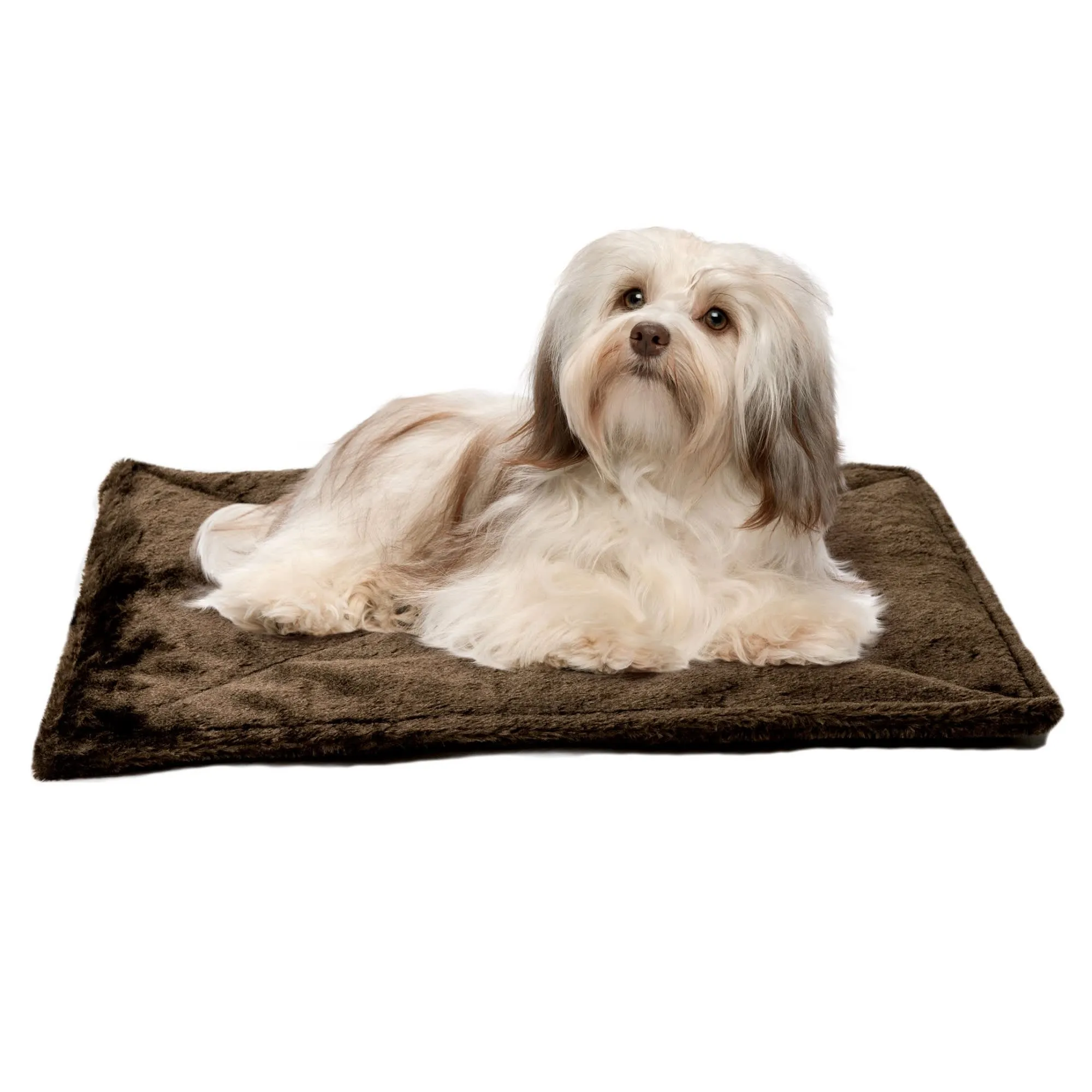FurHaven Espresso ThermaNAP Faux Fur Self-Warming Pet Bed Mat 22 in L × ...