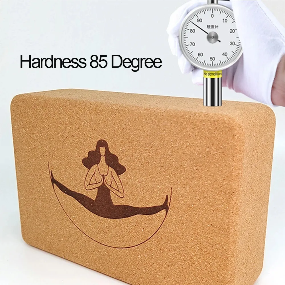 High-density cork yoga block 3.69 inch thick for sports and dance ...