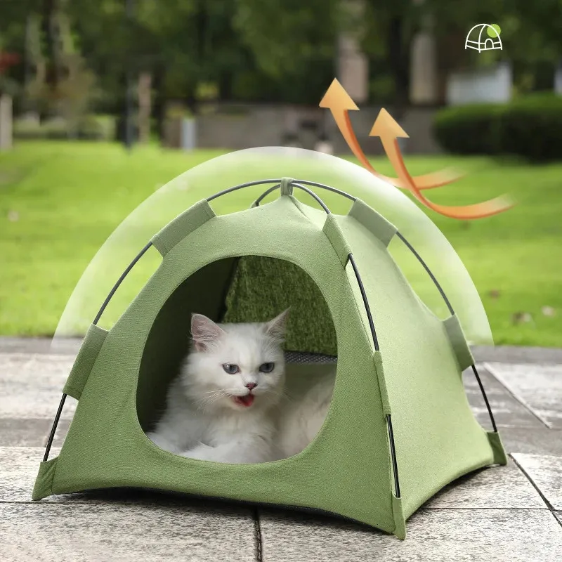Waterproof Cat Bed Mini Pet Tent Breathable Cave Warm Cushion Sofa ...
