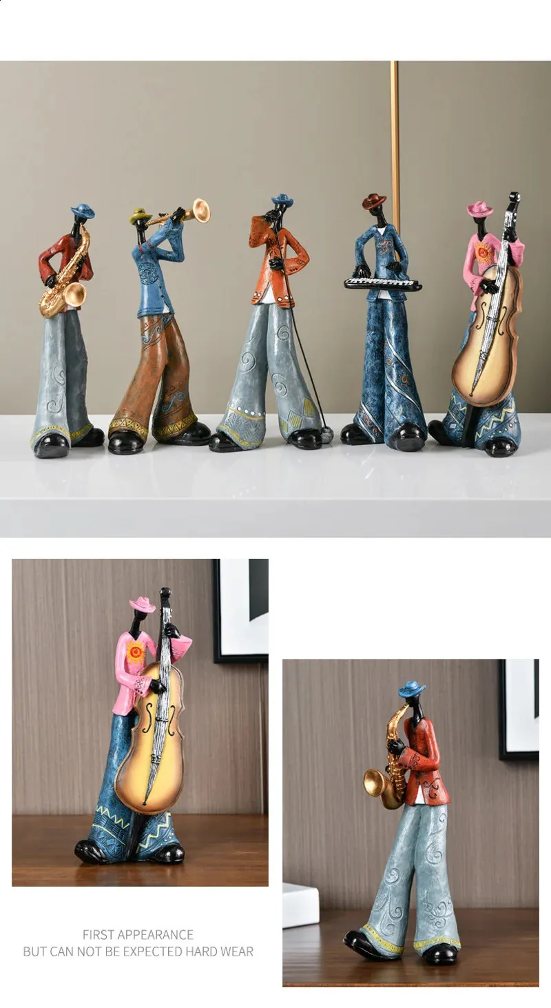 Musical Instrument Resin Figure Ornaments, Figurines, Home Decoration ...