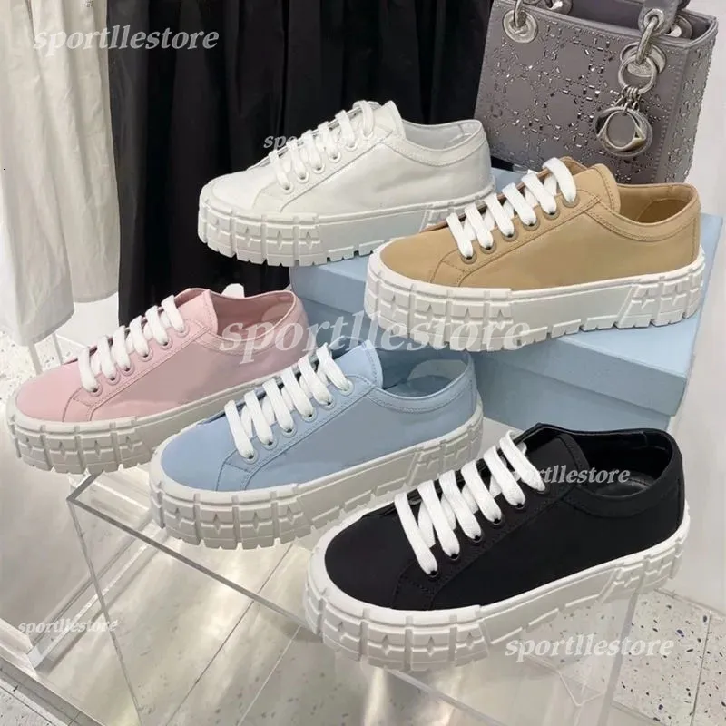 Stylish Platform Sneakers - Designer Gabardine Nylon Casual Shoes ...