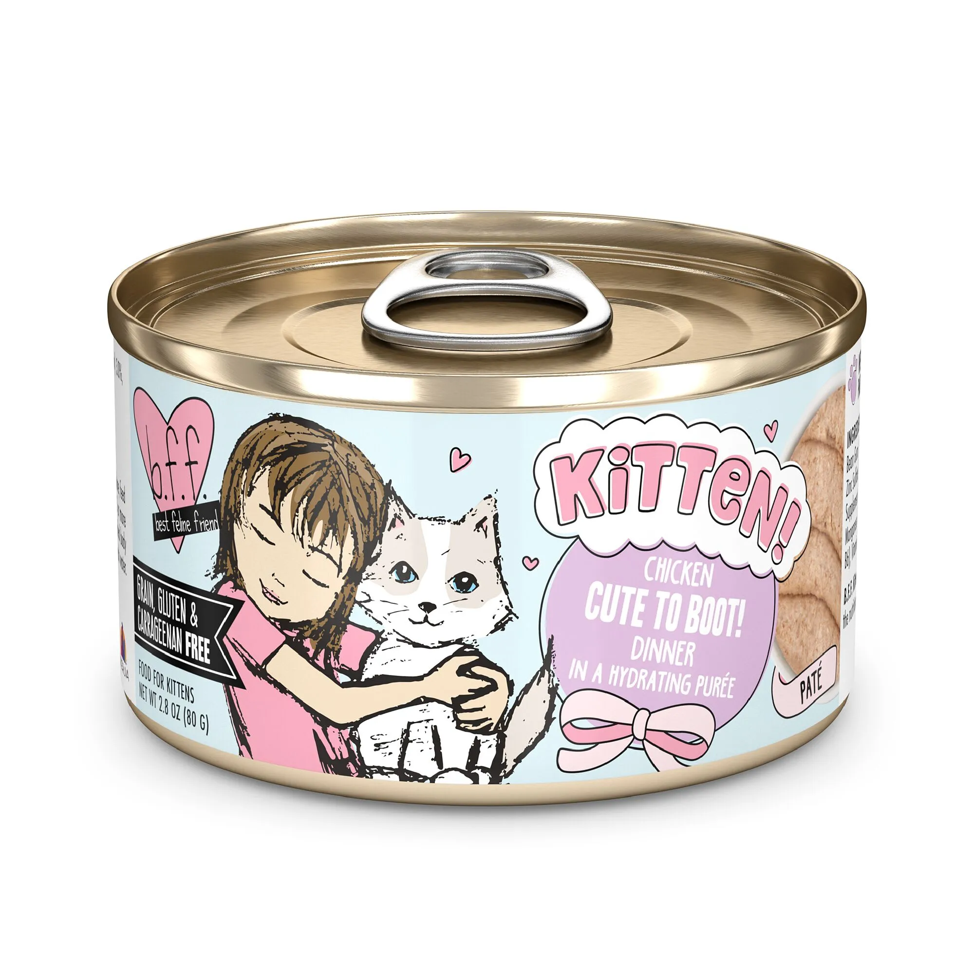 Chicken Pate Wet Cat Food for Kittens - Hydrating Puree, 2.8 oz from ...