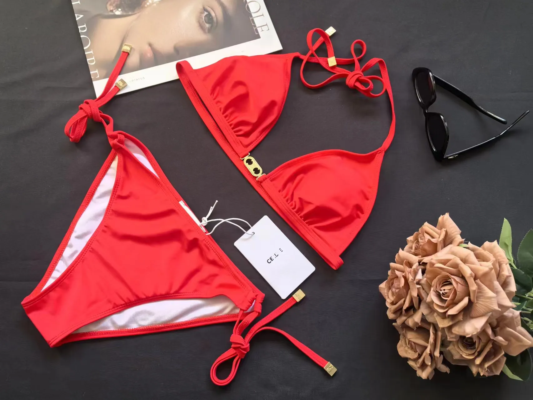 Womens Designer Swimsuits: Shimmering Two Piece Bikini Set Sexy ...