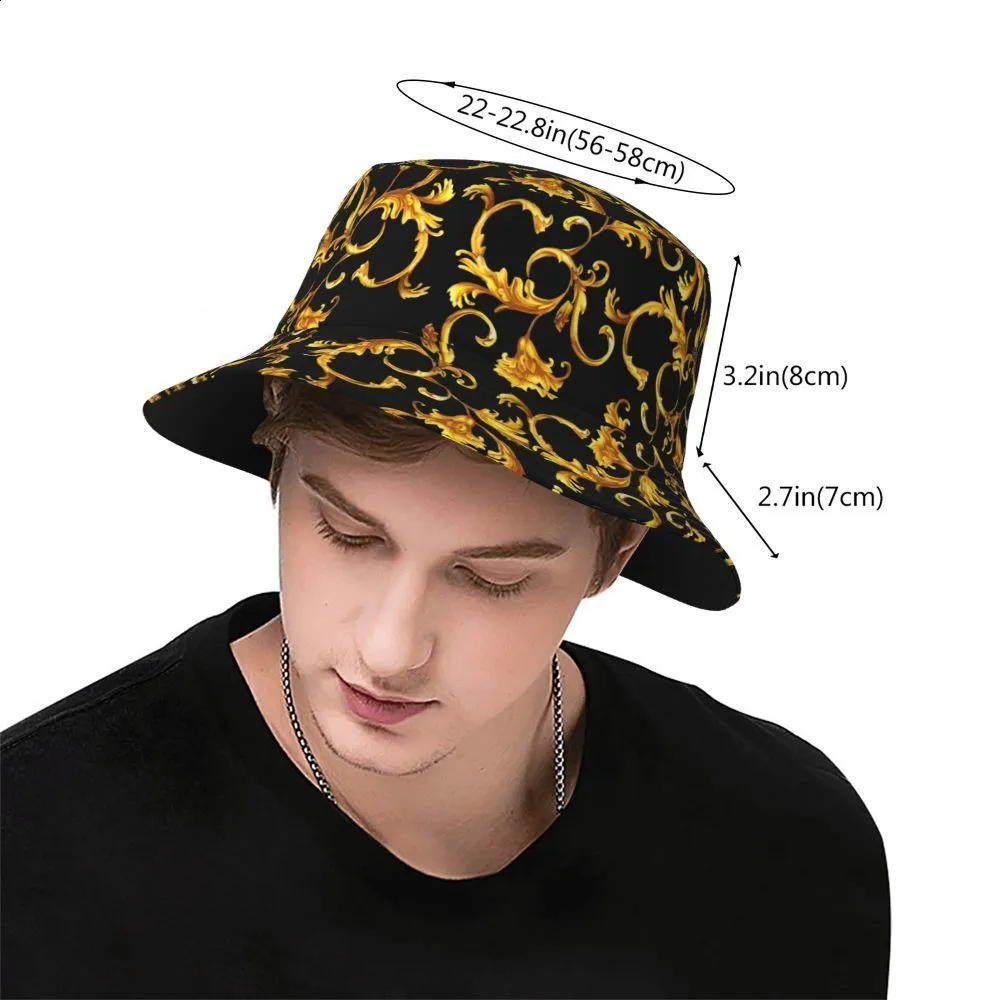 Woman Man Bob Hat Gold Baroque Bucket Hat Cap - Birthday Gift Idea from ...
