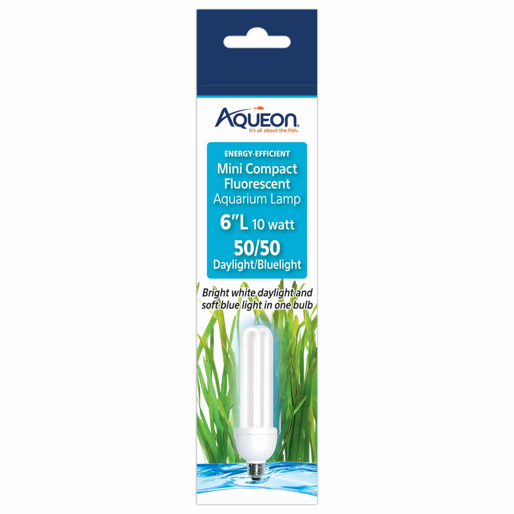 Aqueon 50/50 10 Watts Mini Compact Fluorescent Bulb, 6 Length From ...