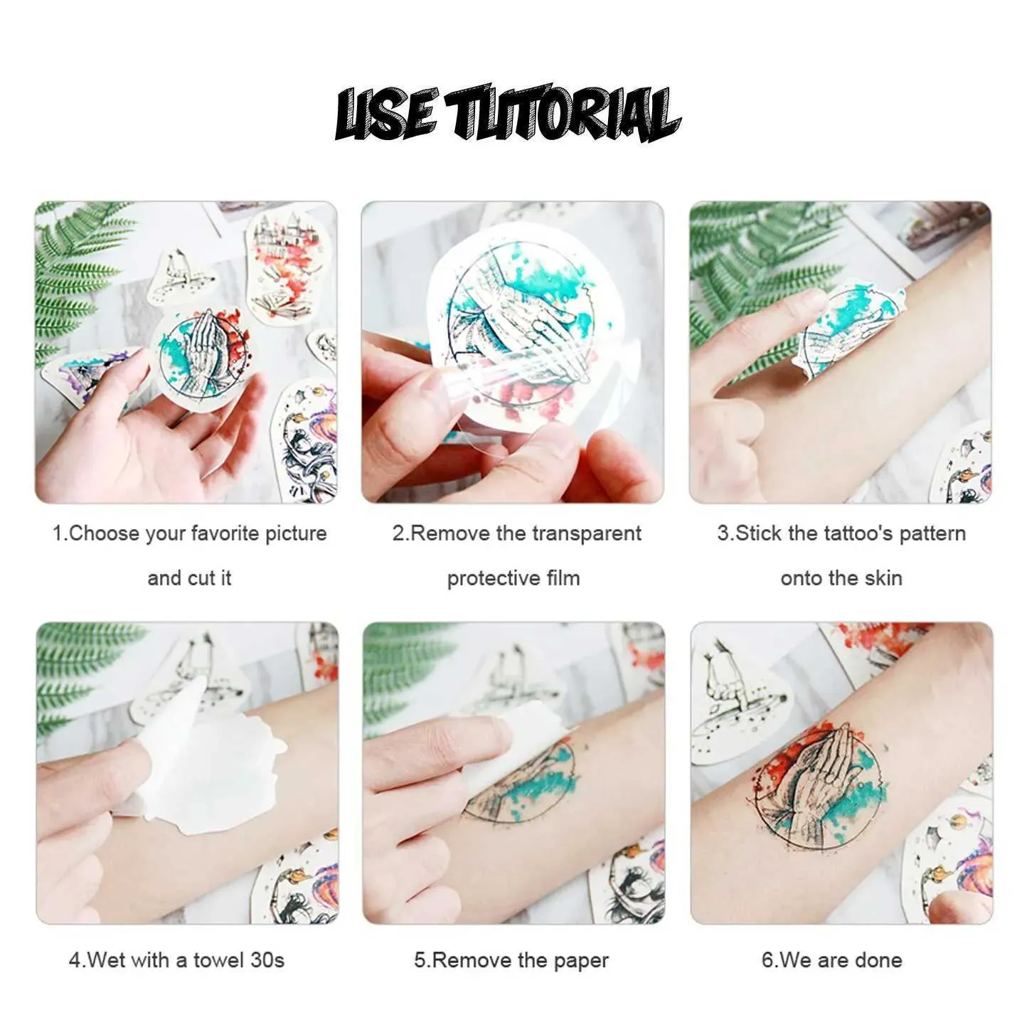 Large Temporary Back Tattoos: Waterproof Body Tattoo Sticker - Carp ...