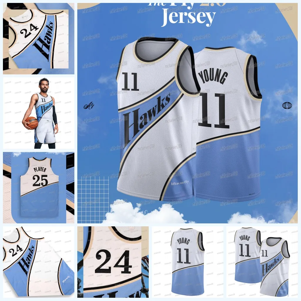Atlanta Hawks City Custom Basketball Uniforms Featuring Young Larry ...